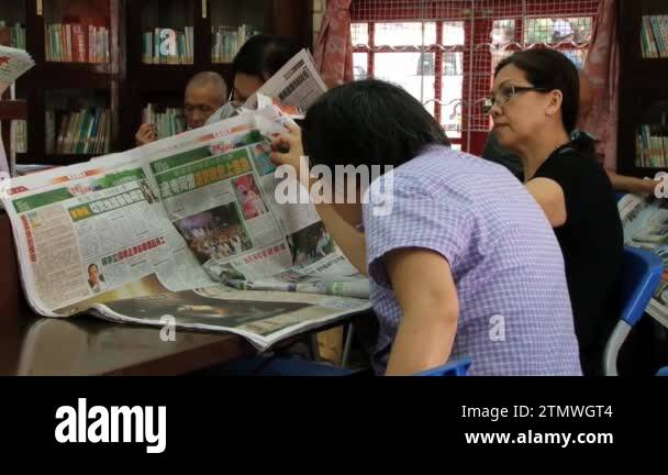 Chinese people reading newspapers Stock Videos & Footage - HD and 4K ...