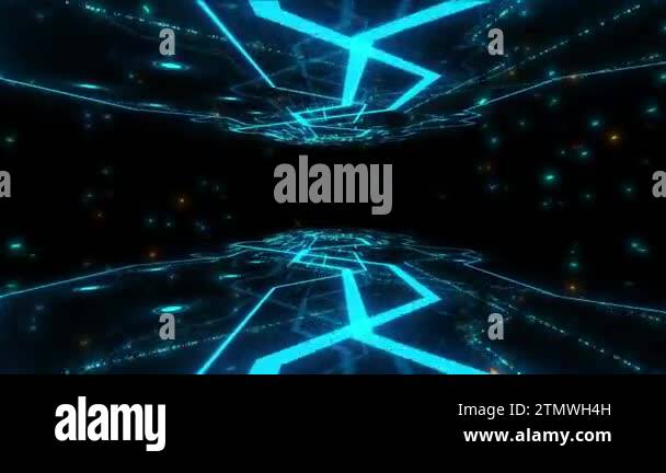 Digital Data moving on Circuit Board and CPU loop backgrounds. Computer ...