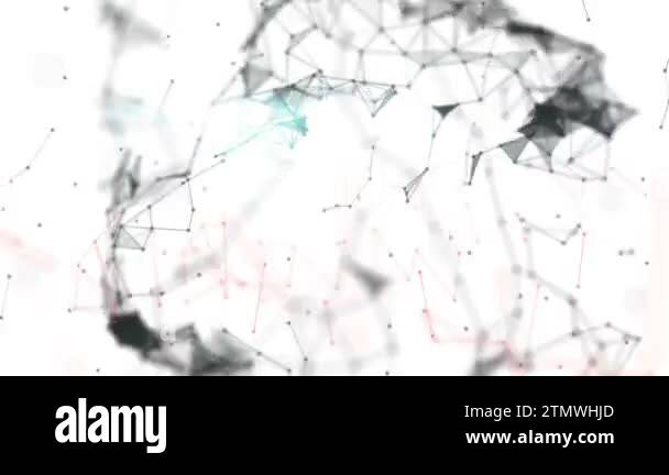 Technologies. Abstract background with plexus connections wire frame web. Seamless looping Stock ...