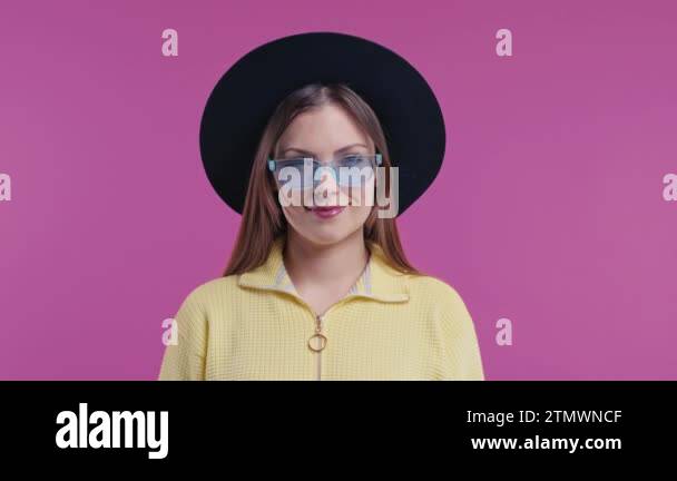 Friendly woman showing yes signal, nods head, approve. Positive smiling ...