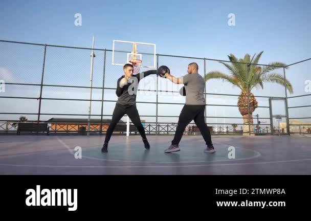 Witness the raw power of morning boxing as a guy demonstrates his ...