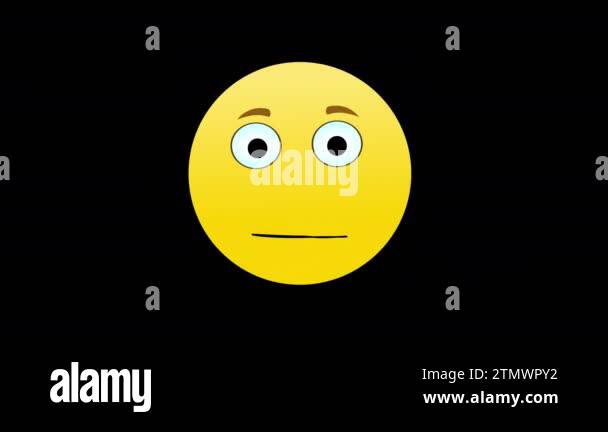 happy Emoticon emoji icon loop motion graphics video transparent ...