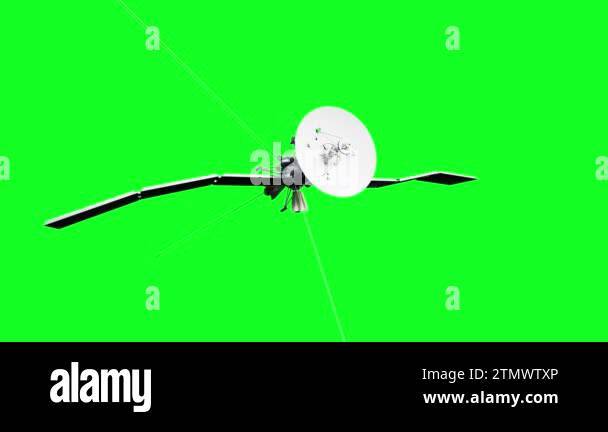 Satellite in space. Highly detailed, realistic motion and reflection ...