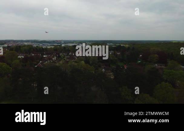 Low Level Flight of an Airplane and Approaching to London Luton Airport ...