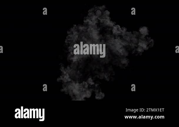 Huge thick smoke explosion with alpha mask in 4K resolution - digital ...