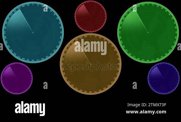 Blank Looping Radar Sweep Animated Elements Stock Video Footage - Alamy