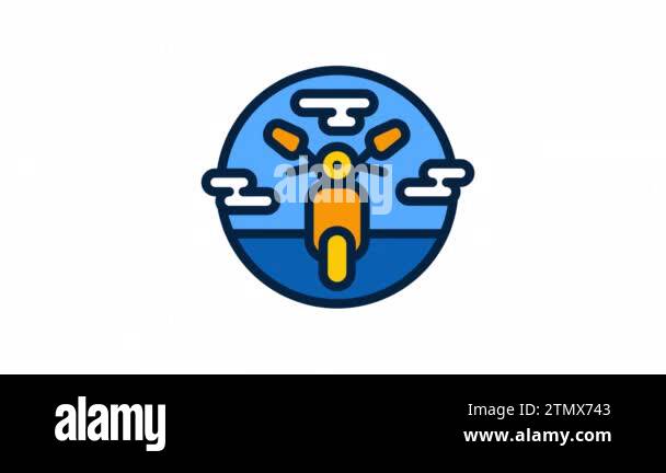 Motorcycle, Transportation animated icon on transparent background ...