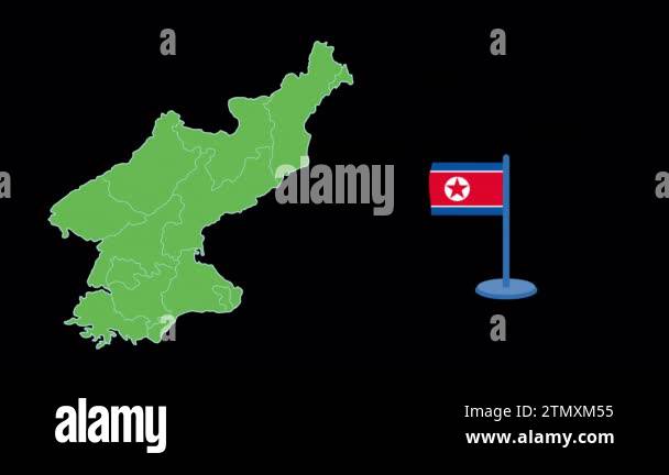 North korea flag map Stock Videos & Footage - HD and 4K Video Clips - Alamy