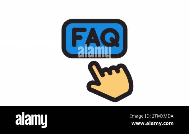 Click FAQ, Questions and FAQ animated icon on transparent background ...