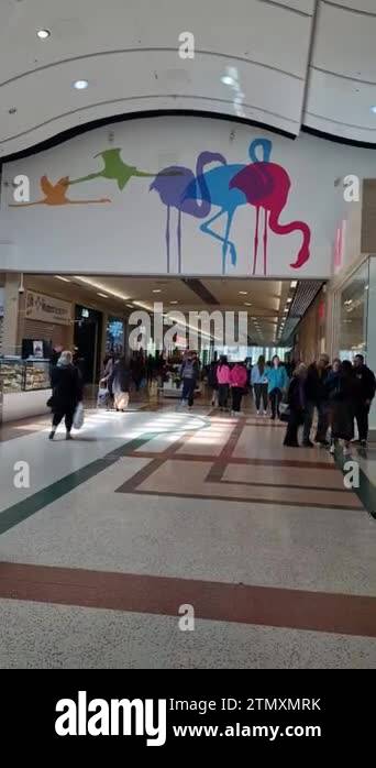 Indoor Shopping Mall at Luton Central City Downtown, The Footage of The ...