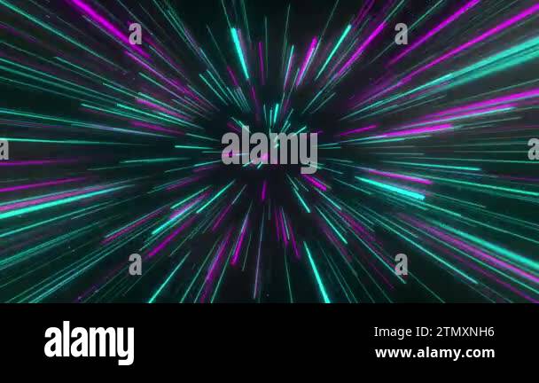 Abstract geometric background of radial lines. Dataflow tunnel ...