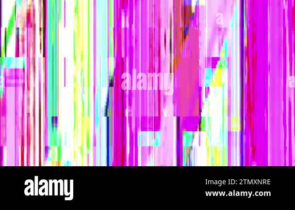 Pixel noise 8-bit glitch. Computer virus. Pink cyan blue yellow color ...