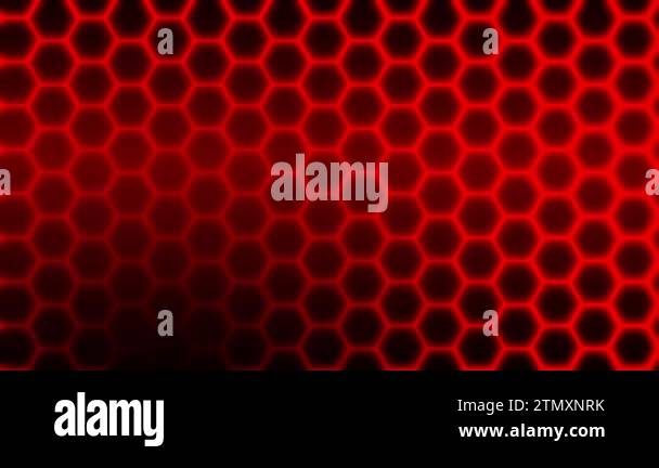 Fiery Glowing Hexagonal Pattern Background With Pulsating Fire Colors