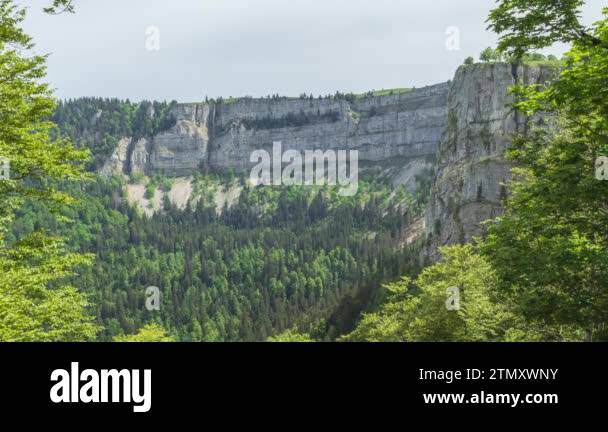 Timelapse, the steep cliffs of the amphitheatre shaped rocky cirque ...