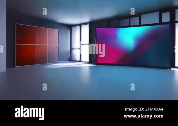 Immersive Virtual TV Studio Background Loop for Dynamic Productions Stock Video Footage - Alamy