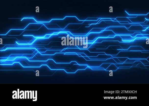 Digital Data moving on Circuit Board and CPU loop backgrounds. Computer Processing and ...