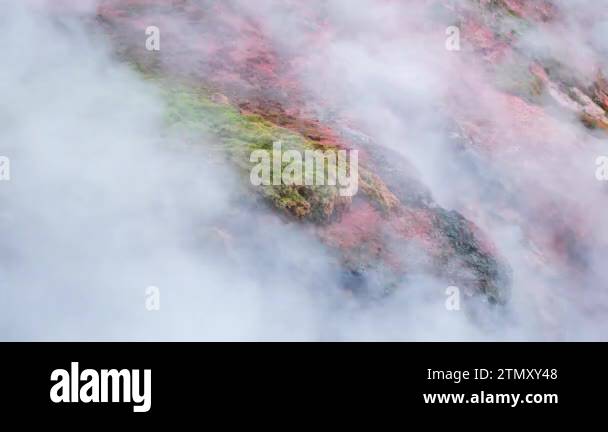 Geothermal area in Iceland, natural hot spring. Stunning boiling clear ...