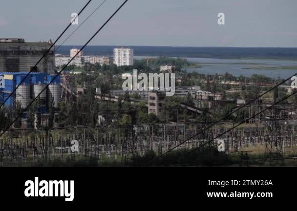 Imposing presence of an electric transmission line, stretching across ...