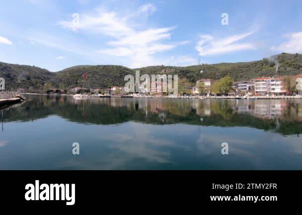Marmara Island, Turkey - April 2019: Panoramic view of Gundogdu village ...