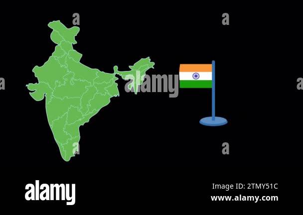 Flag map of india Stock Videos & Footage - HD and 4K Video Clips - Alamy