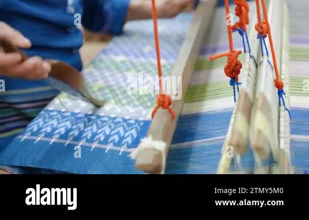 Hand-crafted Thai weaving is a skilled art form that has been passed ...