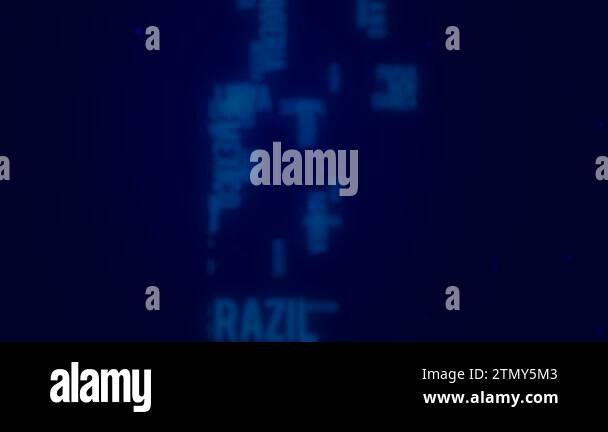 Words cloud of world map with country name typhography 4K resolution ...