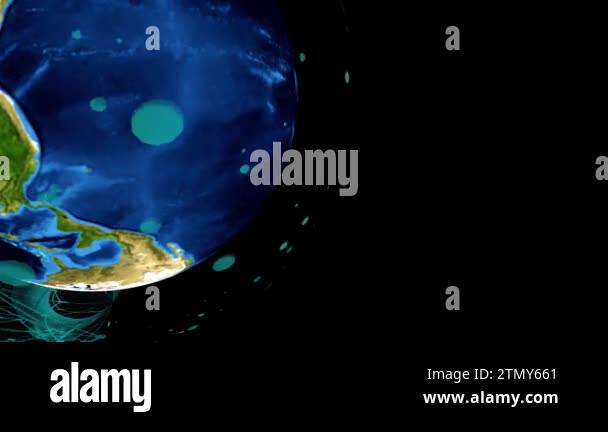 Planet Earth Spinning Digital Rendering with Transparent Background ...