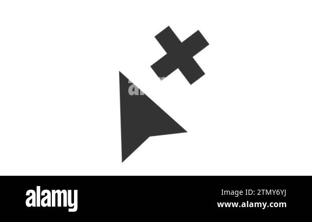 Cancel Cursor animated icon on white background Stock Video Footage - Alamy