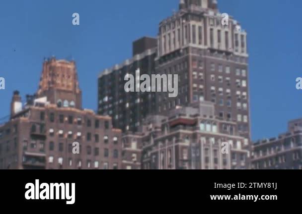 Picturesque Cincinnati downtown skyline. The camera pans across the ...