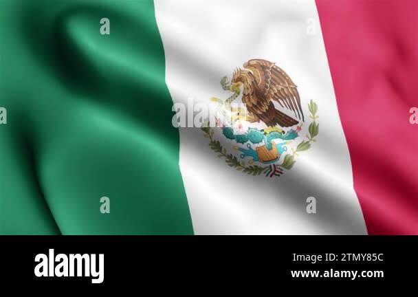 Mexico Flag video waving in wind. Mexico Flag Wave Loop waving in wind ...