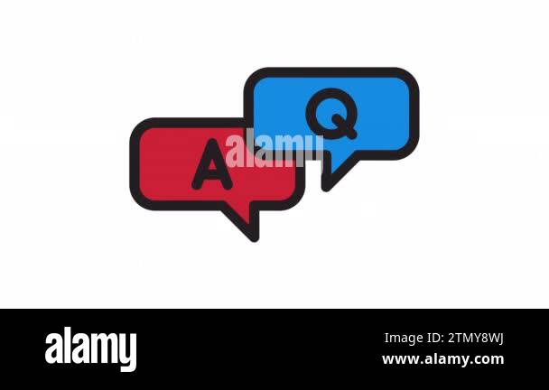 Question and Answer, Questions and FAQ animated icon on transparent ...