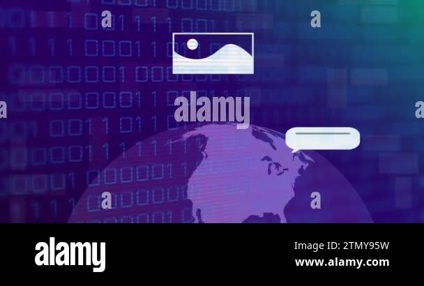Animation Of Ai Data Processing Over Globe With Ai Icons Global Artificial Intelligence