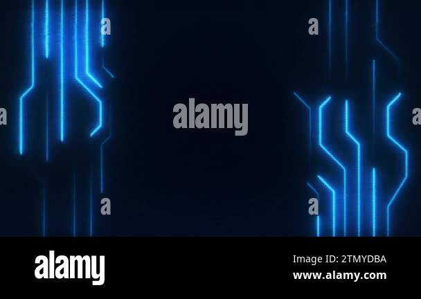 Digital Data moving on Circuit Board and CPU loop backgrounds. Computer Processing and ...