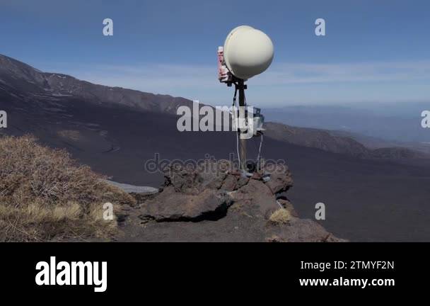 Surveillance Camera To Monitor Eruption Activity Of Mount Etna Volcano ...