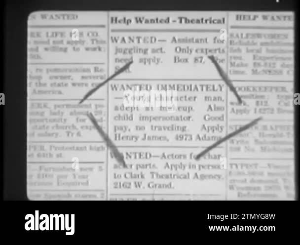 Newspaper job ad Stock Videos & Footage - HD and 4K Video Clips - Alamy