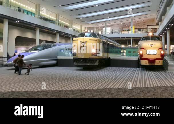 Kyoto Railway Museum With Trains Locomotives Wagons In Japan Asia Stock ...