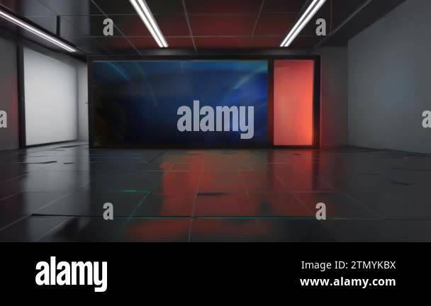 Interactive TV Studio Setup: Virtual Green Screen Background for ...