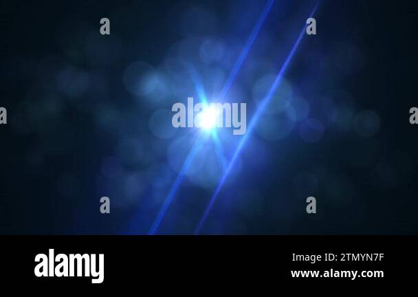 Blue glow light leak rotation with dust animation. 2D rendering ...