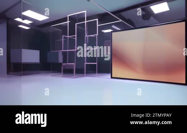 Immersive Virtual TV Studio Background Loop for Dynamic News Analysis ...