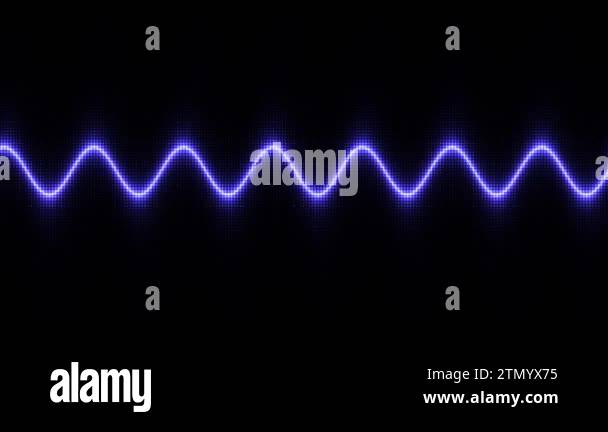 Blue Sine Wave Energy Wave Frequency Digital Dot Matrix Display Loop ...