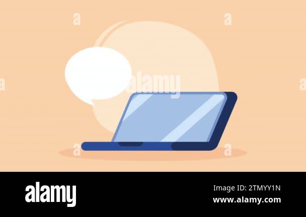 laptop computer portable device animation 4k video animated Stock Video ...