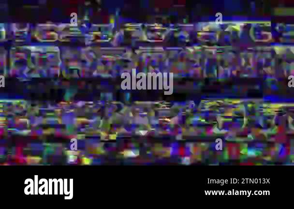 VHS Glitches Analog Abstract Digital Animation. Old TV. Glitch Error ...