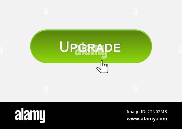 Upgrade web interface button clicked with mouse cursor, different color choice Stock Video ...
