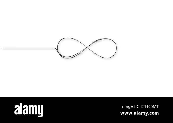 animated continuous single line drawing of infinity symbol, line art ...