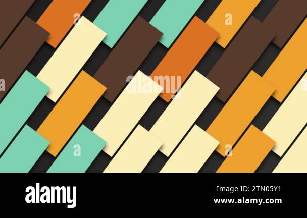 Trendy geometric rectangle shapes mosaic style background in retro ...