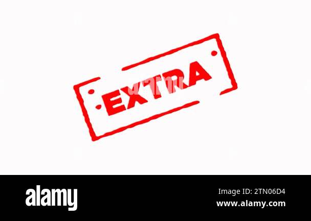 Extra signed with red ink stamp zoom in and zoom out on white ...