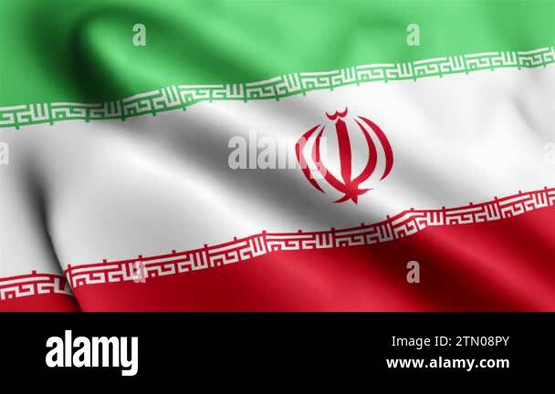 Iran Flag video waving in wind. Iran Flag Wave Loop waving in wind ...