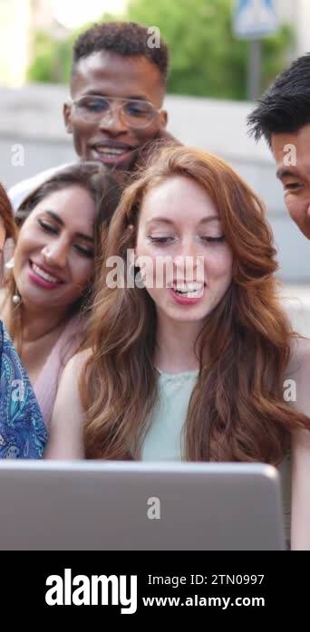 Smiling multicultural friends using Stock Videos & Footage - HD and 4K ...