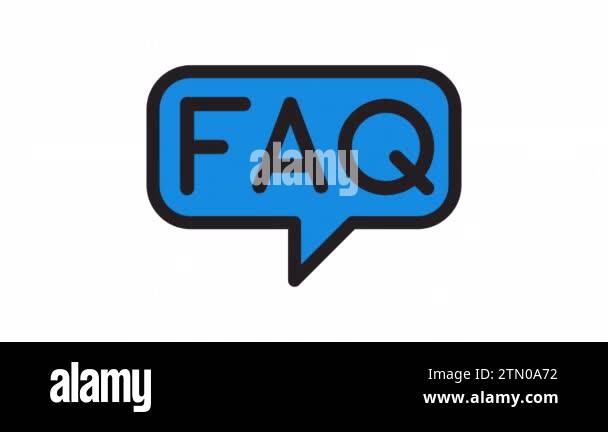 FAQ, Questions and FAQ animated icon on transparent background Stock ...