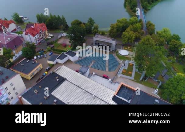 Amphitheater On The Lake Elk Amfiteatr Nad Jeziorem Aerial View Poland ...